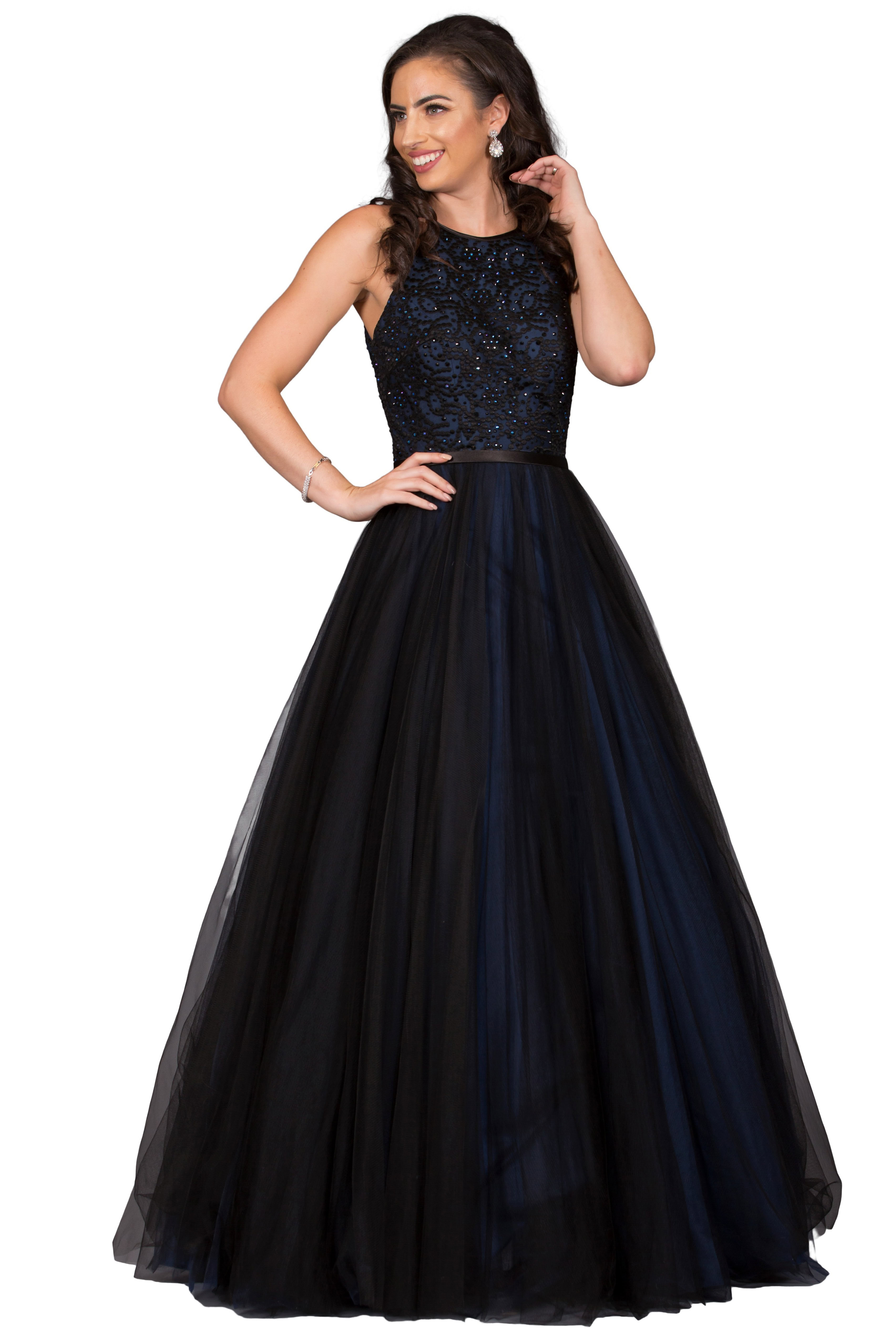 Full Length Dress With Tulle Skirt AFC90 Catherines Of Partick Full Length Dress With Tulle Skirt AFC90 Catherines Of Partick