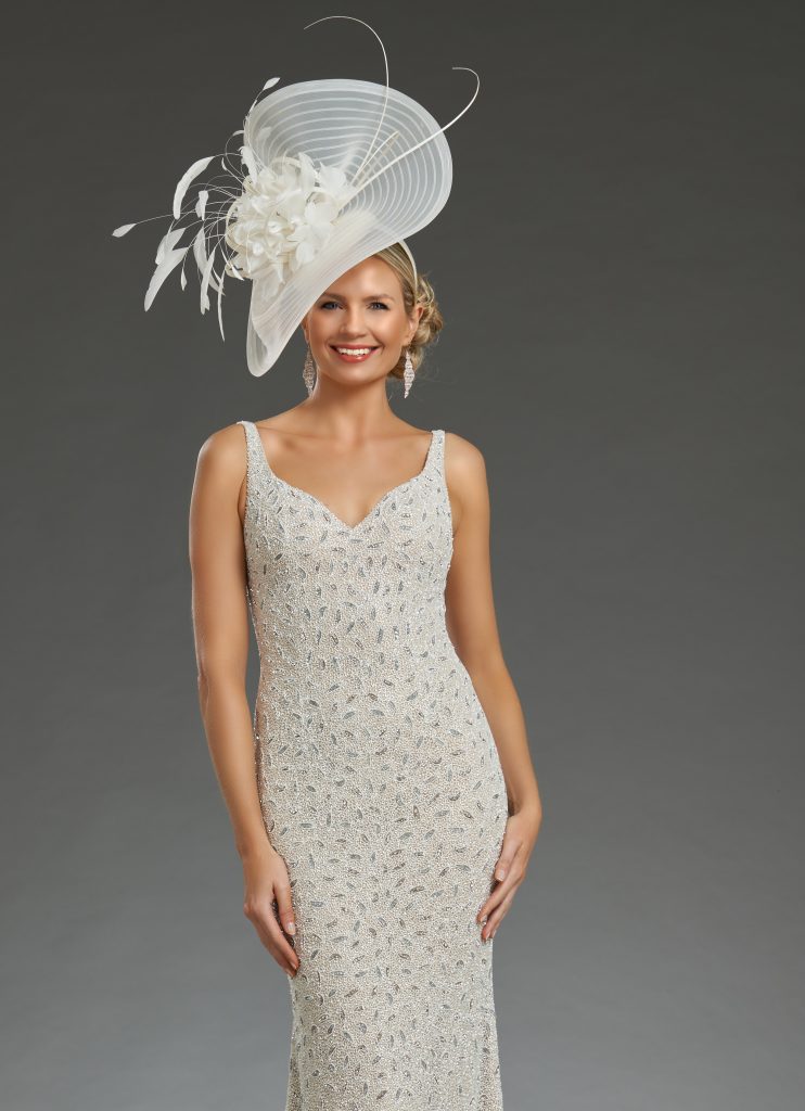 Full length beaded dress. HF-183 - Catherines of Partick