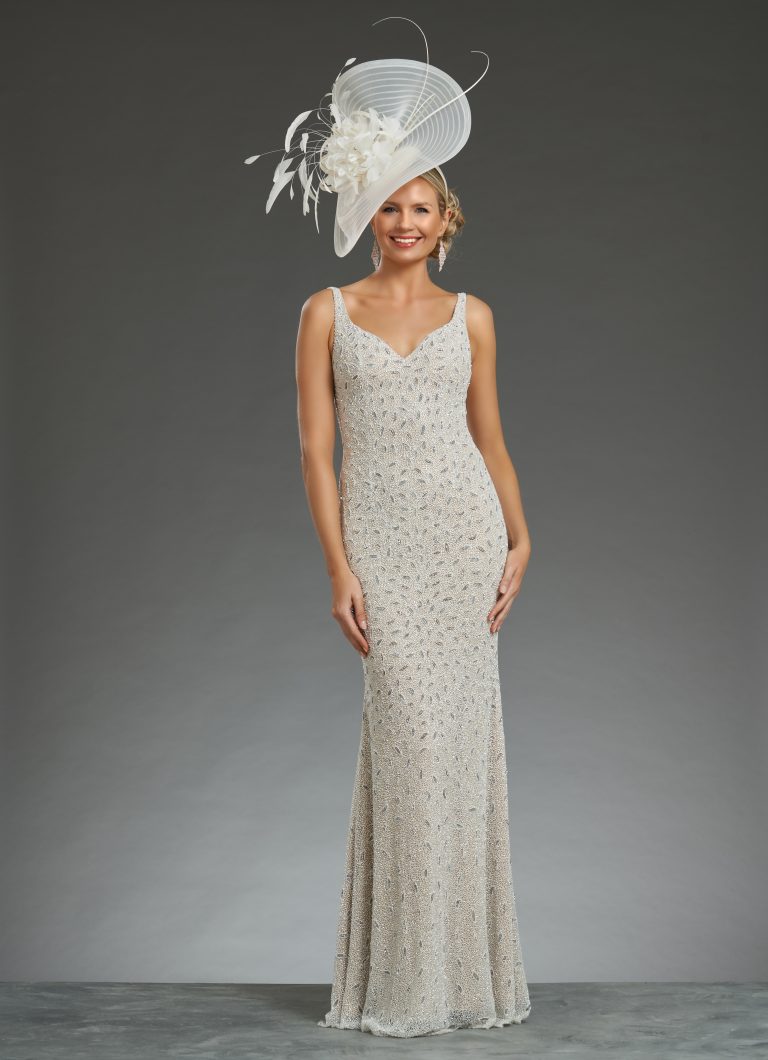Full length beaded dress. HF-183 - Catherines of Partick