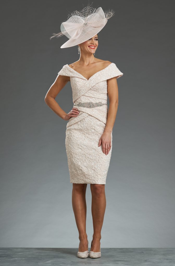 Full length wide neck dress. 1812M6657 sizes 10 - Catherines of Partick