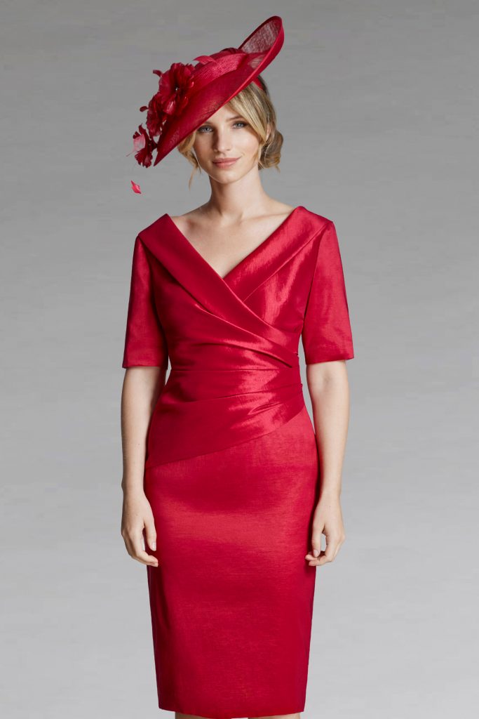 Short cross-over neck dress: ISD178 - Catherines of Partick