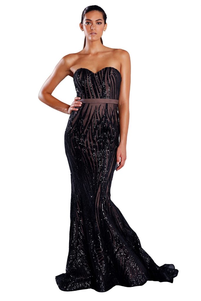 Full length strapless gown: JX960 - Catherines of Partick