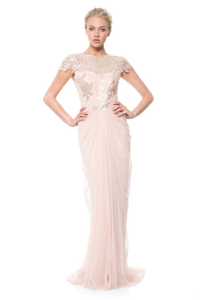 Full length floaty dress with beaded bodice and soft skirt 8874 ...