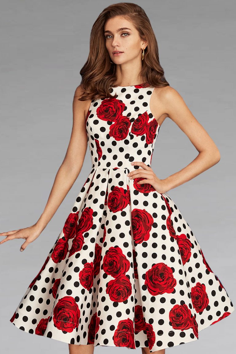 Short fit & flare print dress. 5J8B4 - Catherines of Partick
