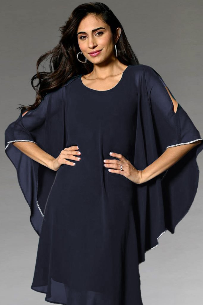 Short Dress With Chiffon Overlay. 229119 - Catherines of Partick
