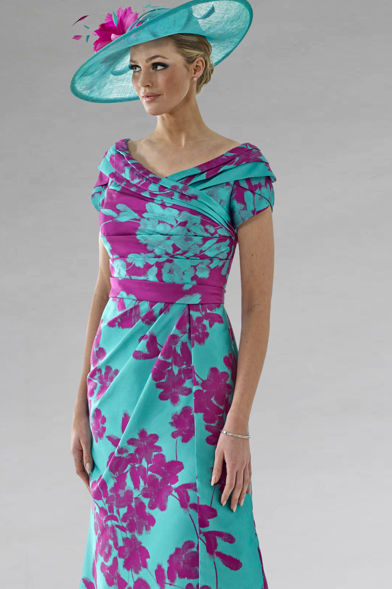 Mid Length Printed Dress. IR7312K - Catherines of Partick