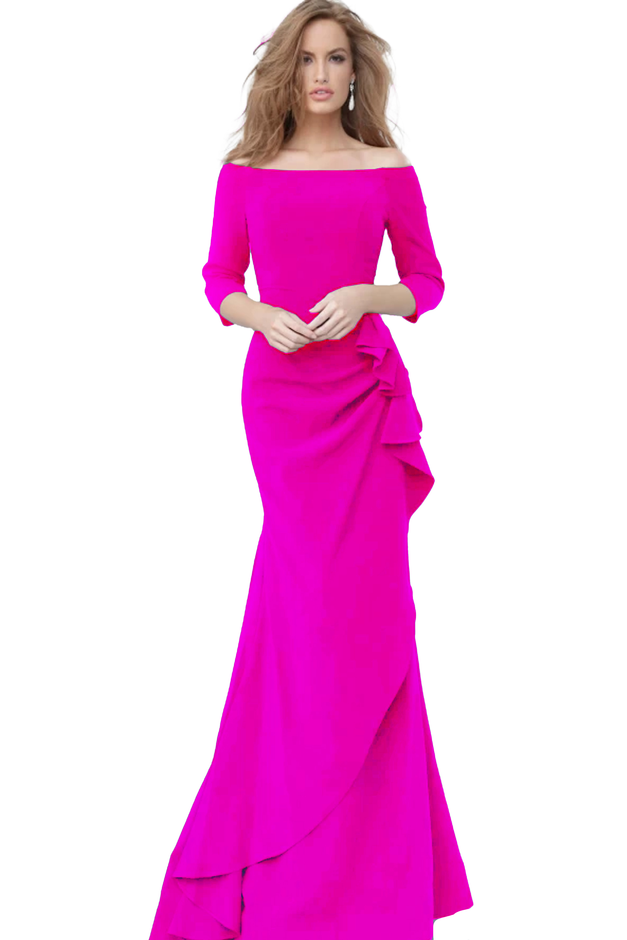 Full Length Dress With Sleeves. 00446 - Catherines of Partick