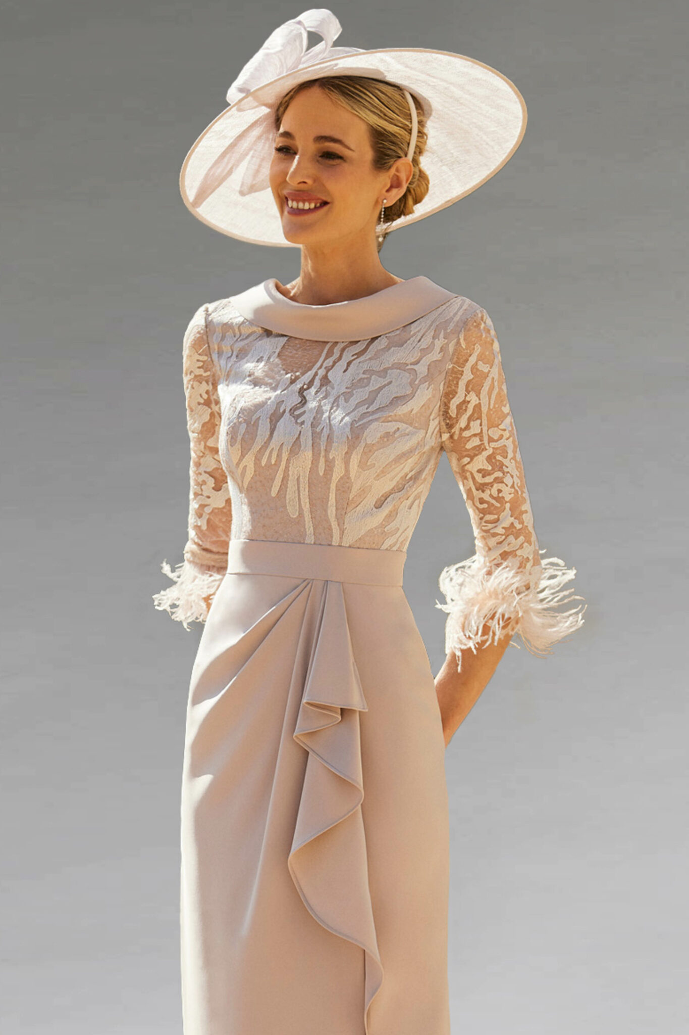 Mid Length Dress With Sleeves. 8G143 - Catherines of Partick