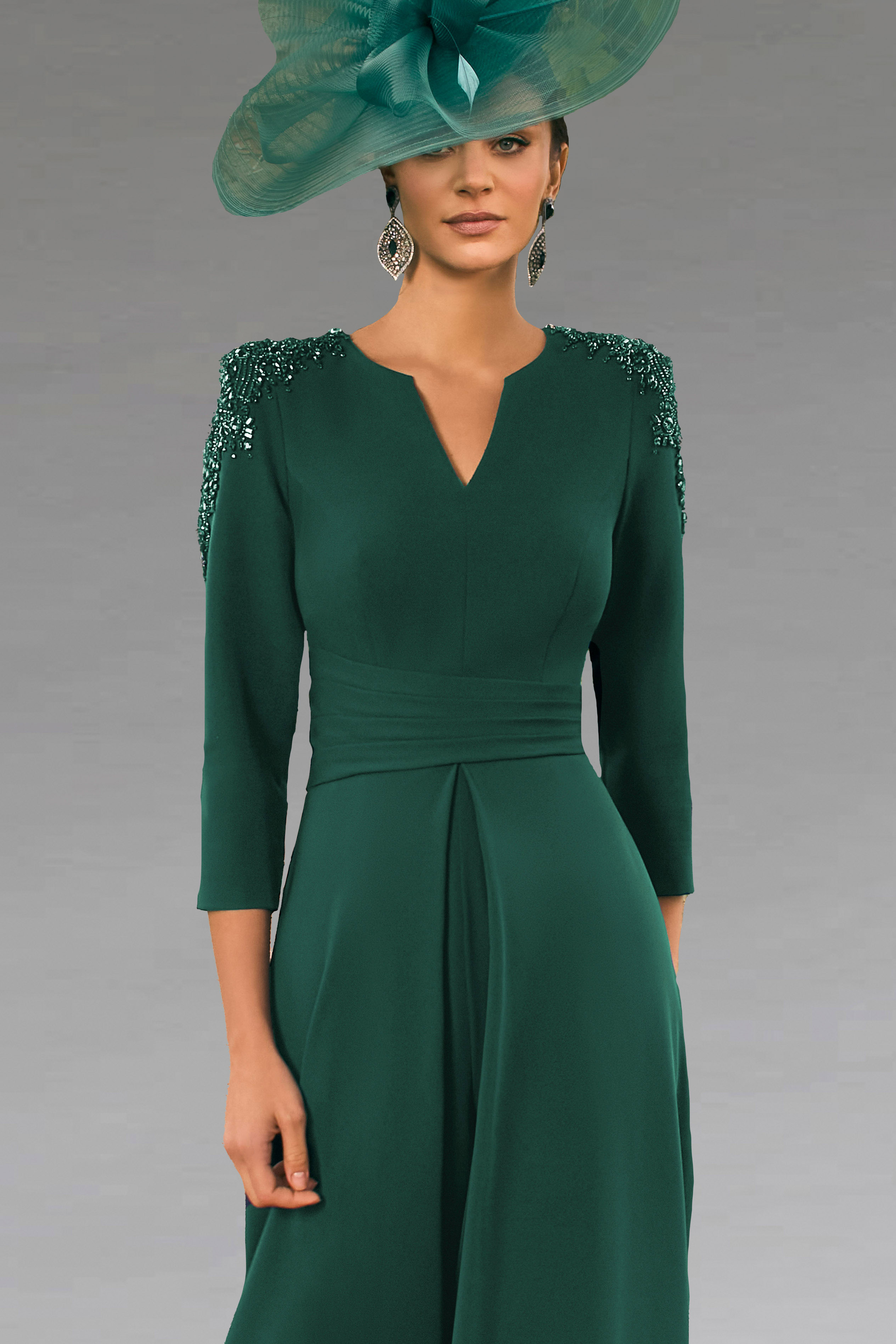 Wide Leg Jumpsuit With Statement Shoulders. 992708 - Catherines of Partick